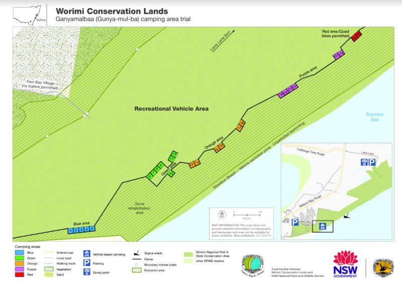 Camping Map Stockton Beach - Pat Callinan's 4X4 Adventures